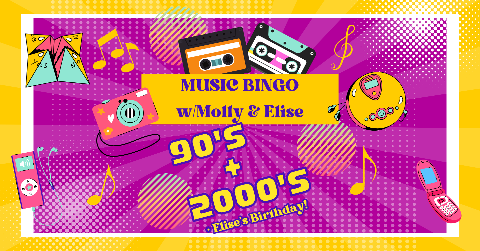 90s and 2000s Music Bingo w/Molly & Elise - Woodwright Brewing Company