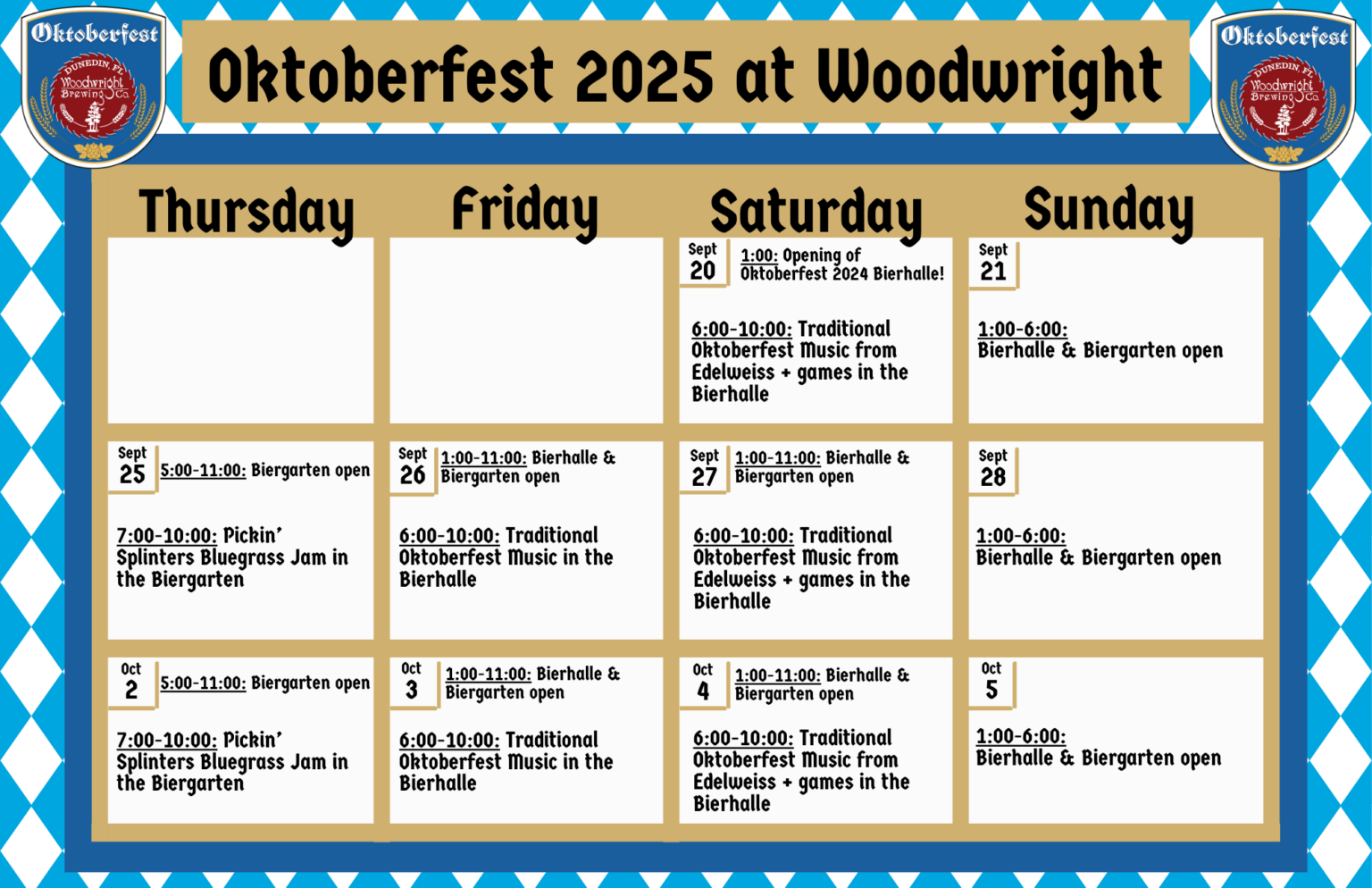 Oktoberfest 2025 - Pickin' Splinters in the Biergarten - Woodwright ...